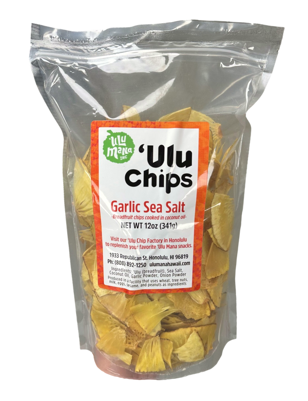 Garlic Sea Salt 'Ulu Chips | Cooked In coconut Oil | Large 12oz bag ...