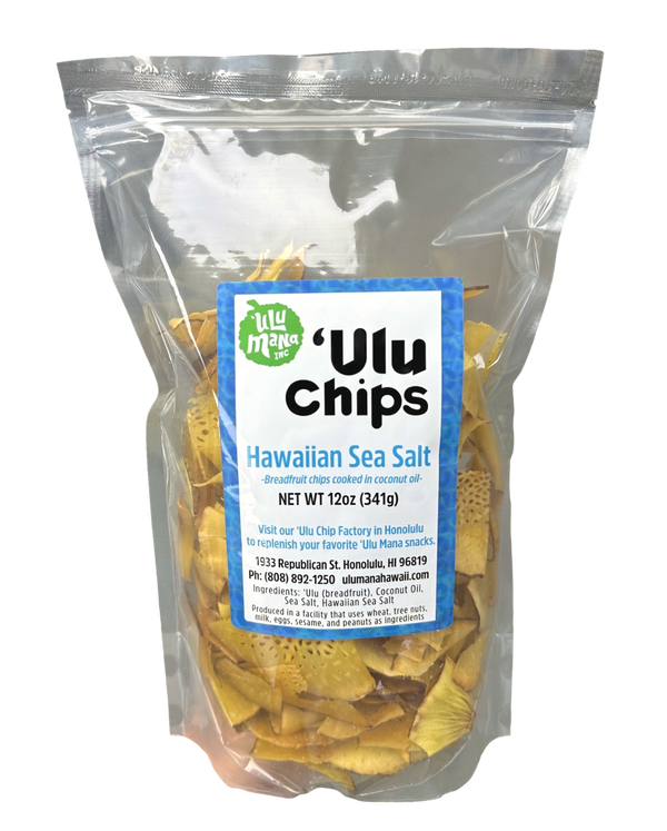 Sea Salt 'Ulu Chips | Cooked In Coconut Oil | Large 12oz bag - Ulu Mana